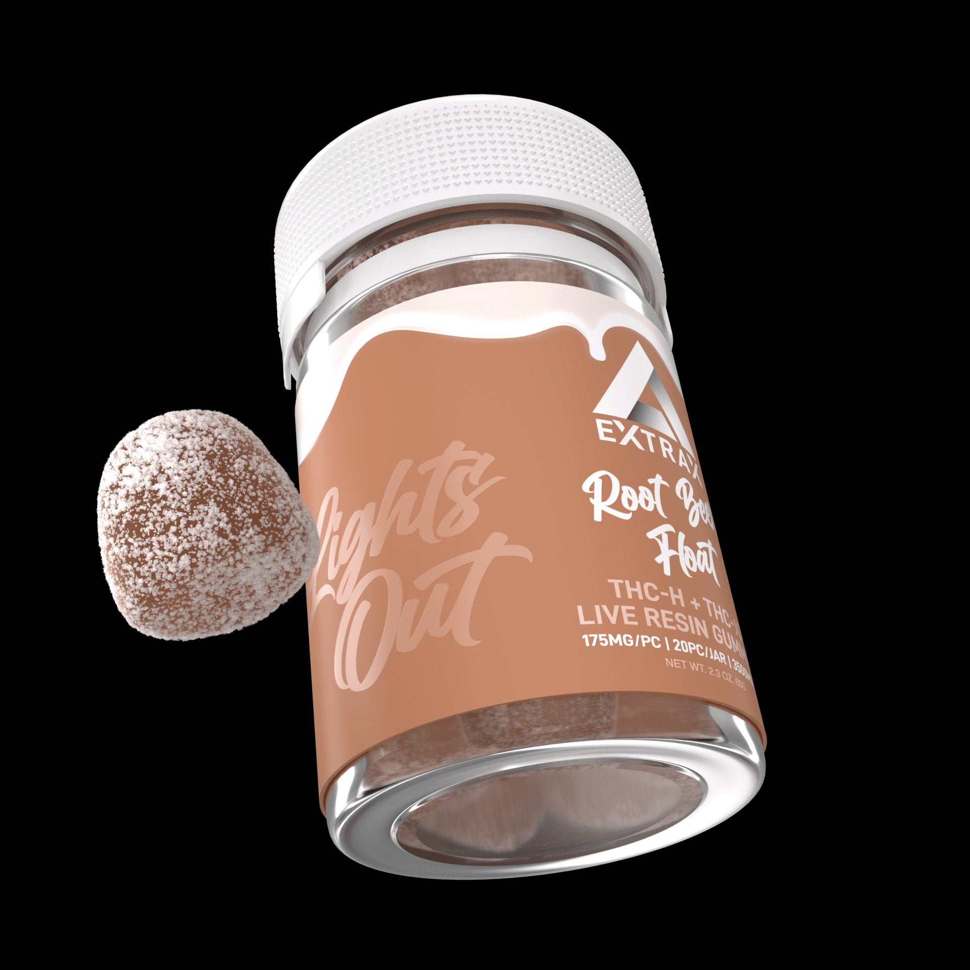 THCjd + THCH 3500mg Gummies | Lights Out Collection | Bluntly Canna